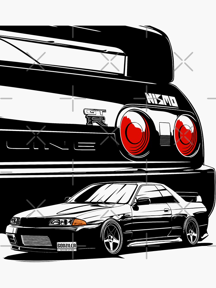 "The Skyline R32" Sticker for Sale by JayPaburisat | Redbubble