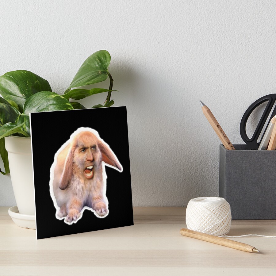 "Nicolas Cage as a Rabbit Nicholas Cage - Nick Cage - Nic Cage " Art ...