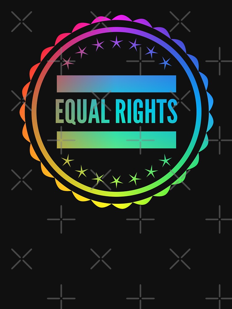 "Equal rights rainbow colored logo" T-shirt for Sale by TheOnyxStar ...