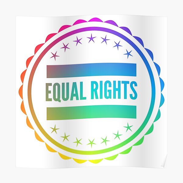 "Equal rights rainbow colored logo" Poster for Sale by TheOnyxStar ...