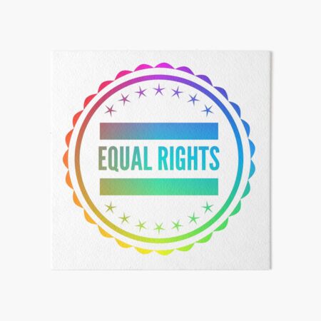 "Equal rights rainbow colored logo" Art Board Print for Sale by ...