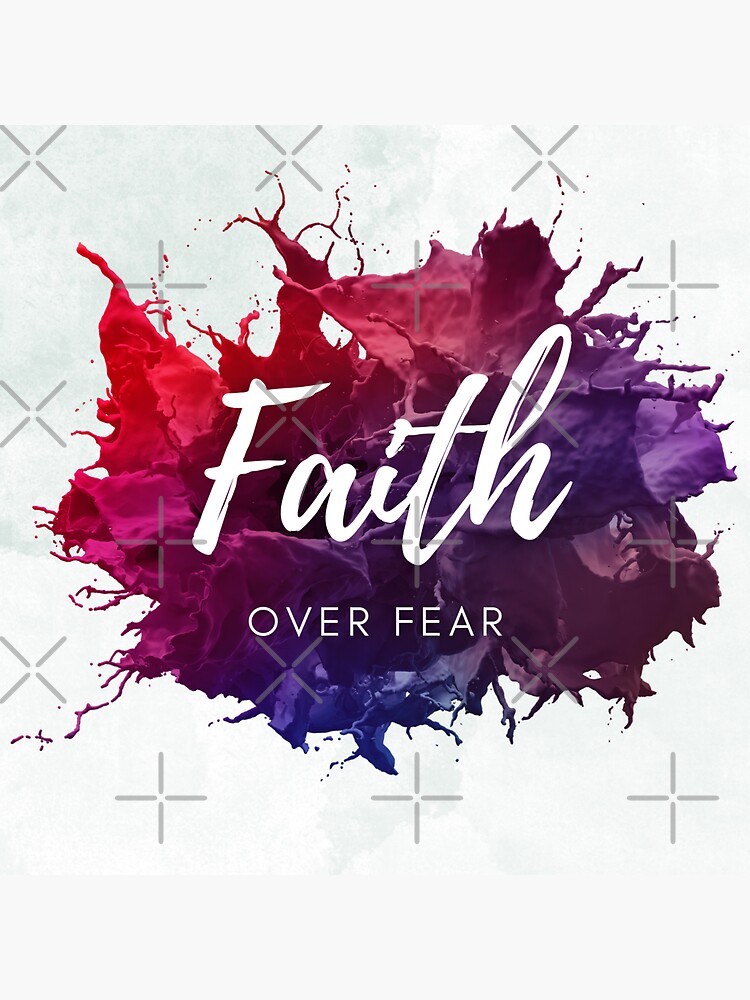 "Faith over fear logo sticker" Sticker for Sale by YeshuaCreations ...
