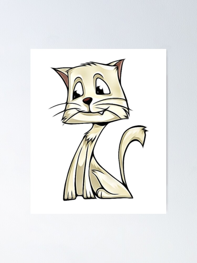 "Cat cartoon" Poster for Sale by Tarik4 | Redbubble