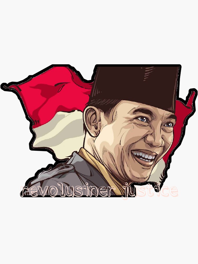 "t-shirt hero soekarno" Sticker for Sale by diejawa | Redbubble