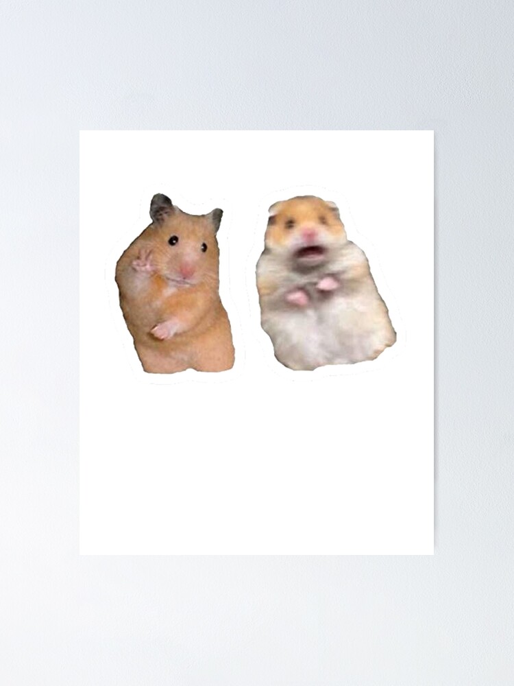 "Peace Sign and Screaming Hamster" Poster for Sale by Number-77 | Redbubble