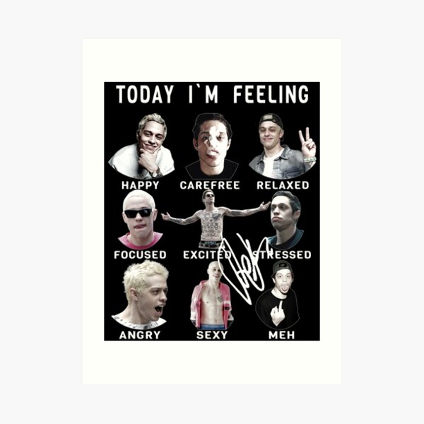"Pete Davidson MGK Funny Feelings - Machine Gun Kelly " Art Print for ...