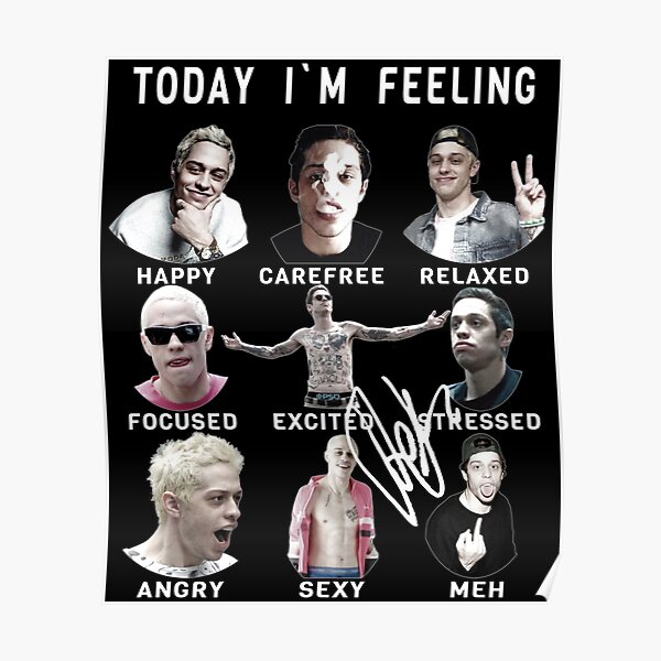 "Pete Davidson MGK Funny Feelings - Machine Gun Kelly " Poster for Sale ...