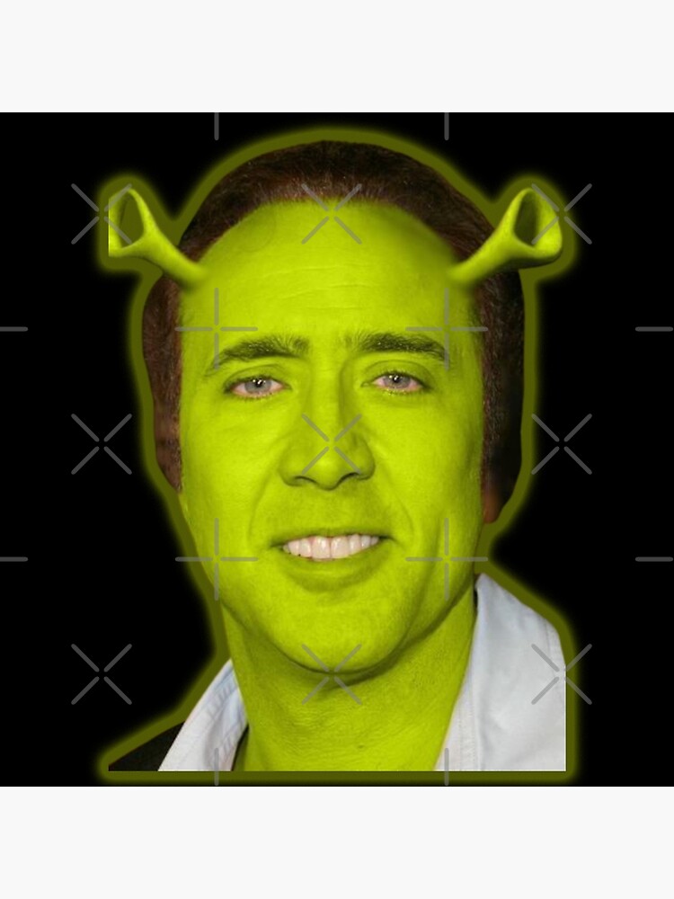 "Nicolas Shrek Cage - Nicholas Cage - Nick Cage - Nic Cage " Art Board ...