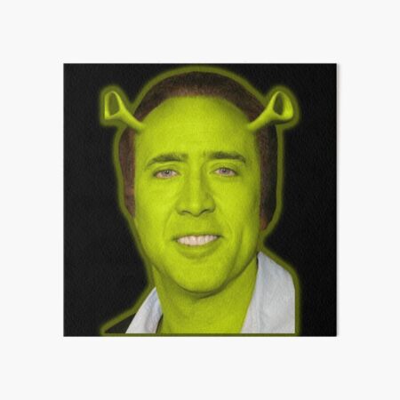 "Nicolas Shrek Cage - Nicholas Cage - Nick Cage - Nic Cage " Art Board ...