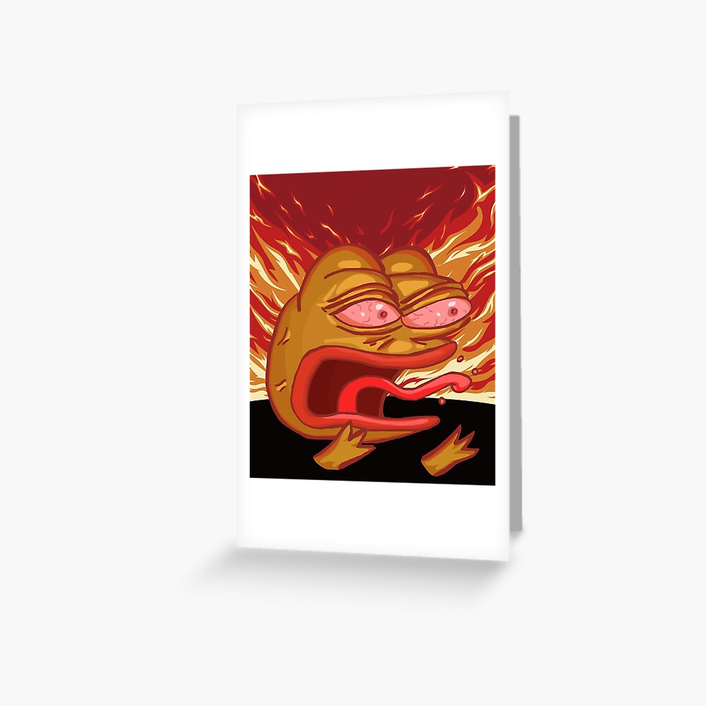 " Pepe The Frog Reeee Rage Rare Dank Memes" Greeting Card for Sale by ...