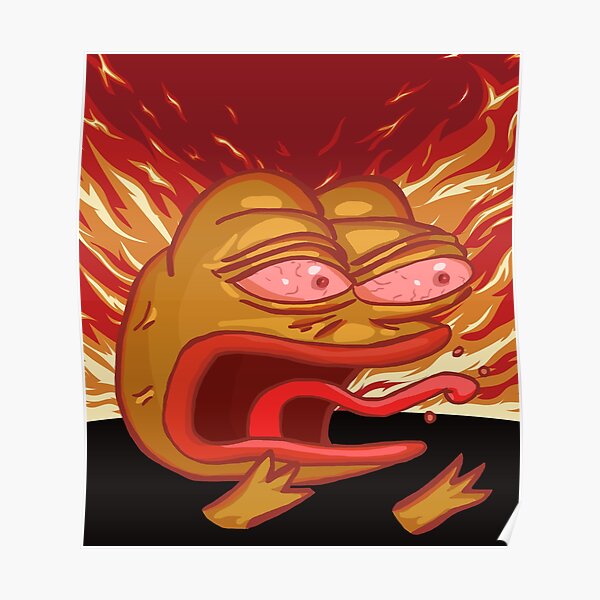 " Pepe The Frog Reeee Rage Rare Dank Memes" Poster for Sale by VinBasis ...