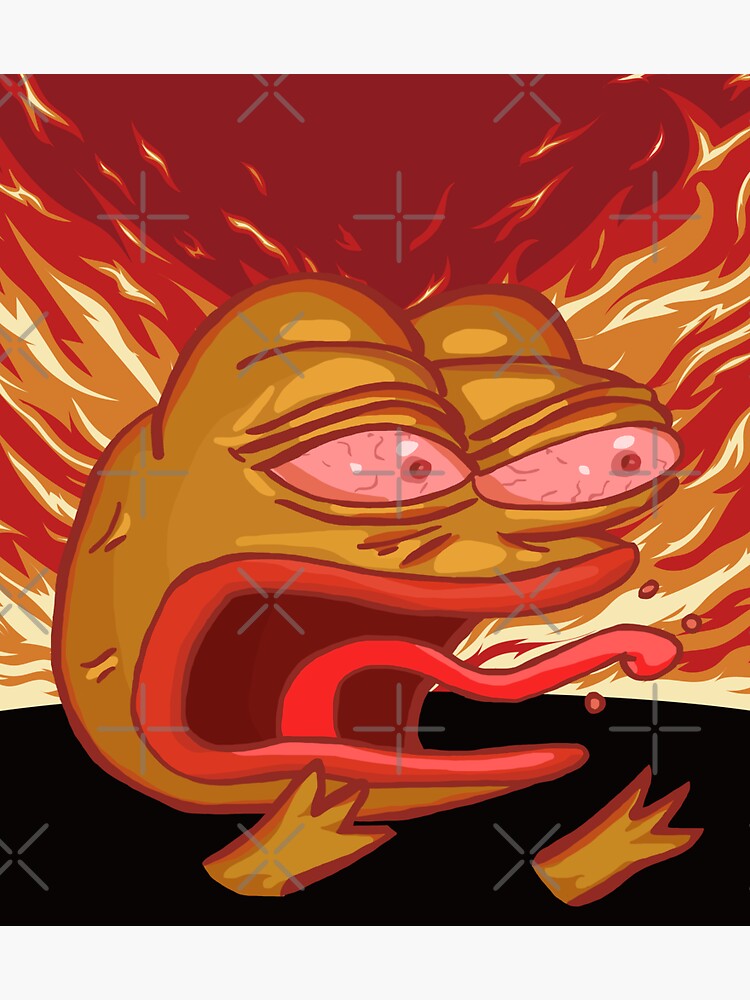 " Pepe The Frog Reeee Rage Rare Dank Memes" Sticker for Sale by ...