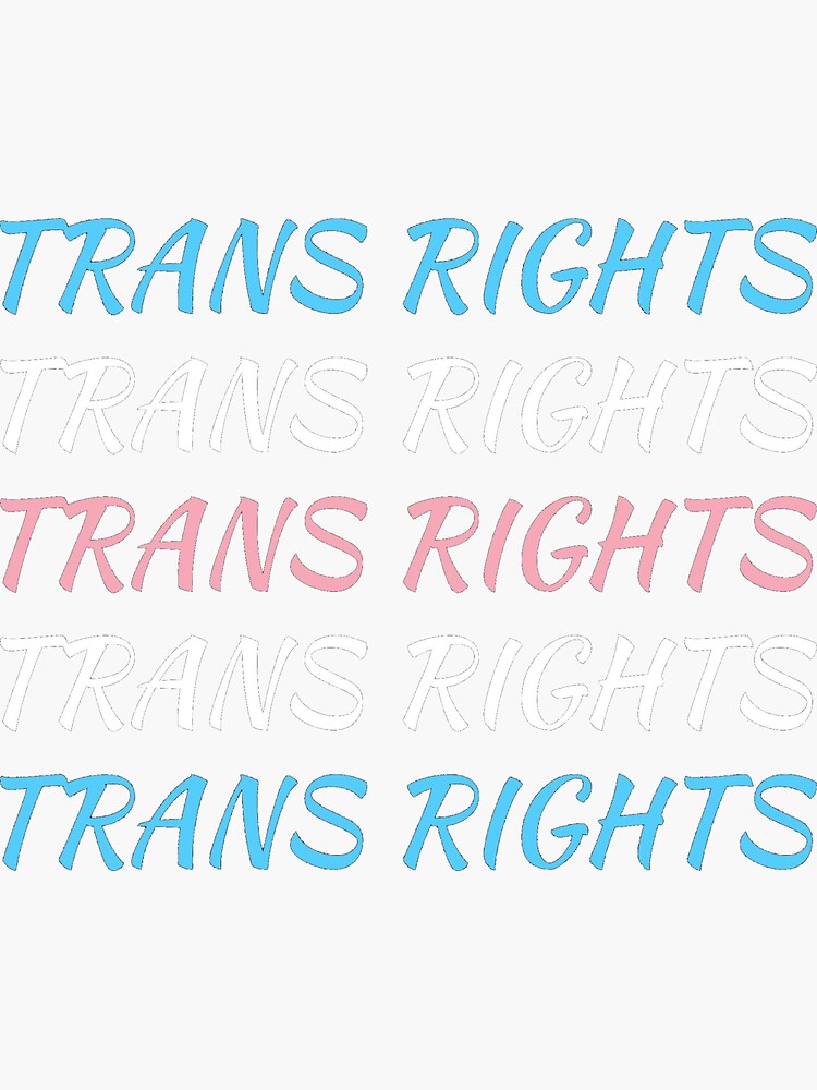 Pegatina «Derechos trans con los colores de la bandera trans» de ...