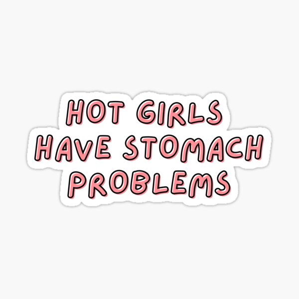 "stomach problems" Sticker for Sale by AyahBaniMustafa | Redbubble