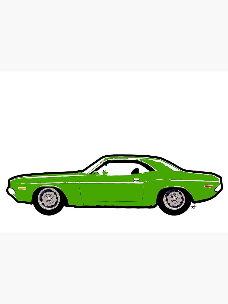 "Green 70s DC Muscle" Poster for Sale by MandyCarsArts | Redbubble