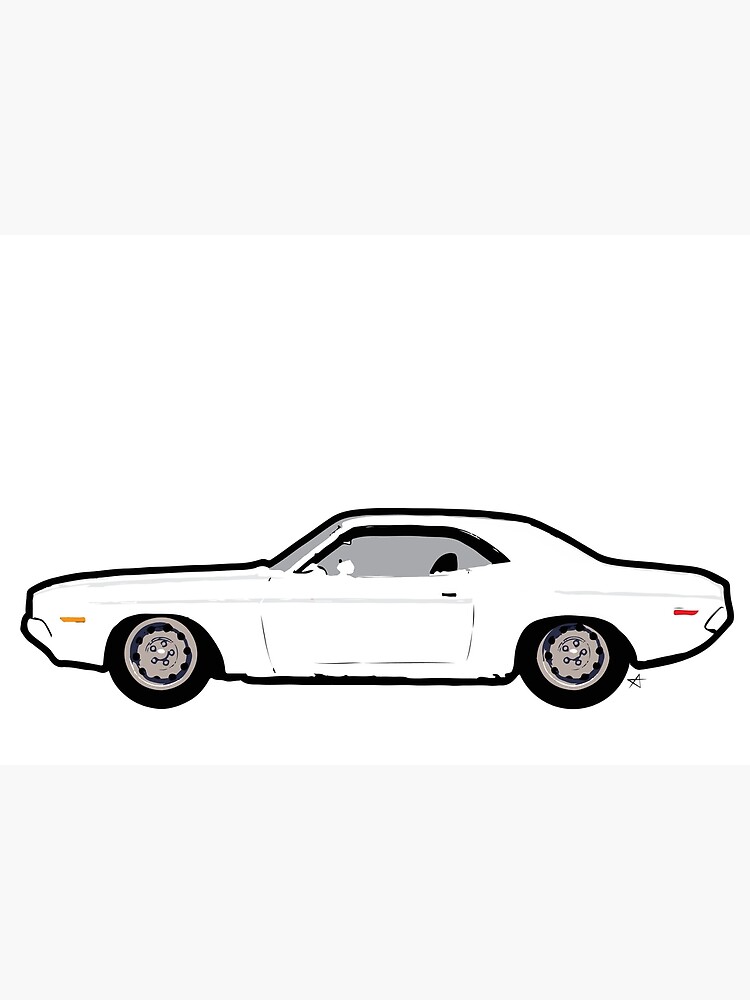 "White 70s DC Muscle" Poster for Sale by MandyCarsArts | Redbubble