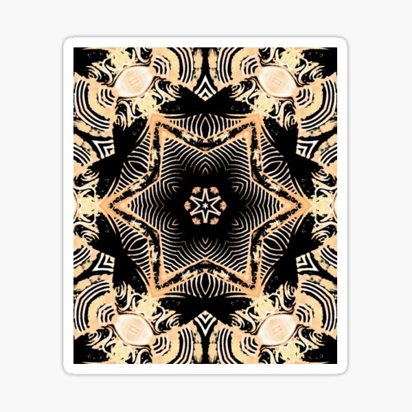 "Central Star Polynesian Mandala - Exotic Oriental Design" Sticker for ...