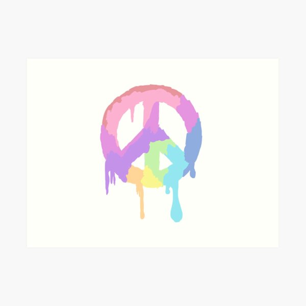"drippy peace sign" Art Print by lolosenese | Redbubble
