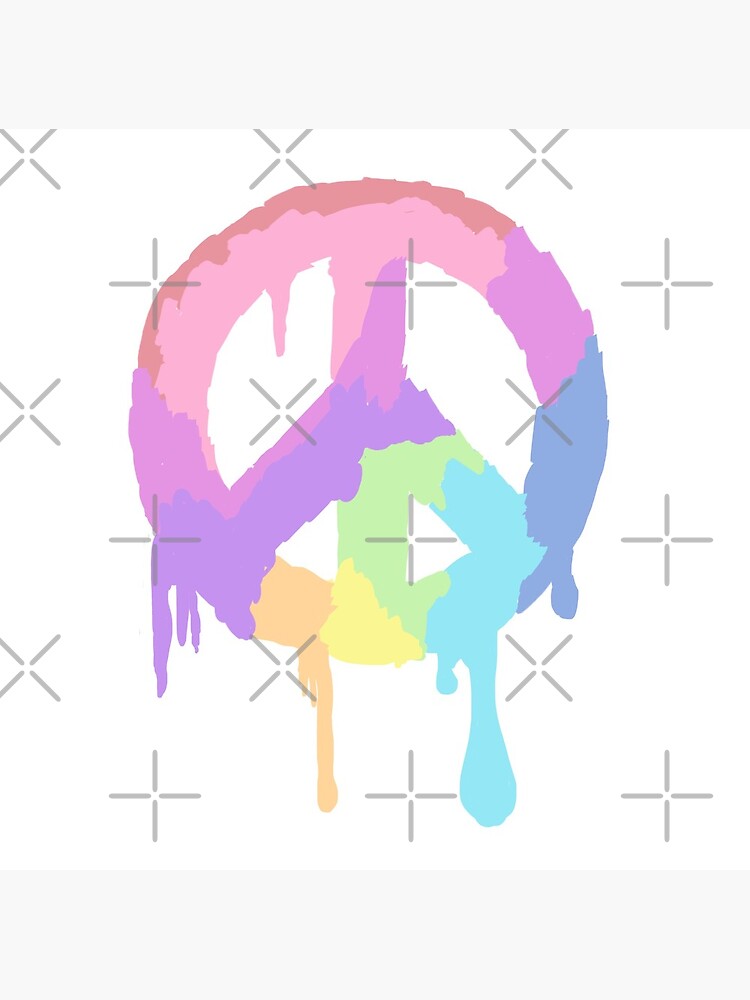 "drippy peace sign" Art Print by lolosenese | Redbubble