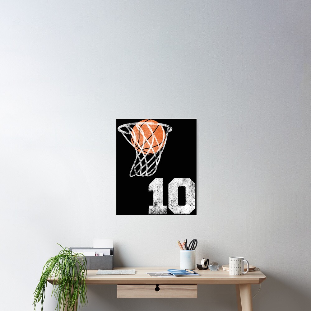 "Vintage Basketball Jersey Number 10 Player Number" Poster for Sale by ...
