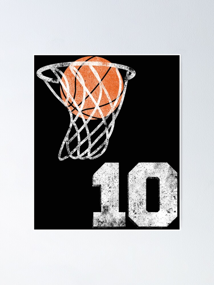 "Vintage Basketball Jersey Number 10 Player Number" Poster for Sale by ...