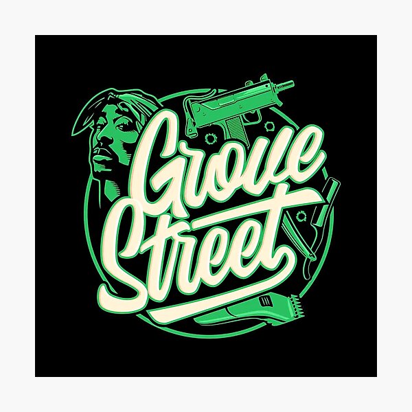 Lámina fotográfica «Logotipo de las familias de Grove Street de San ...