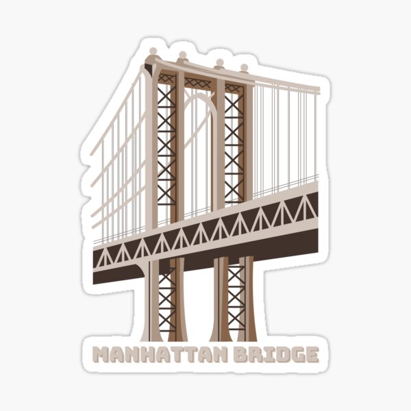 "Manhattan Bridge" Sticker for Sale by JProducts123 | Redbubble