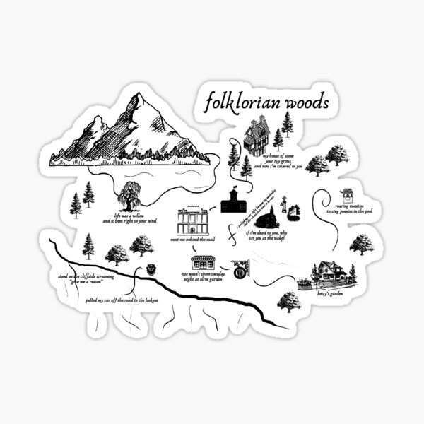 Pegatina for Sale con la obra «Taylor Folklore Merch, Versión de Red ...