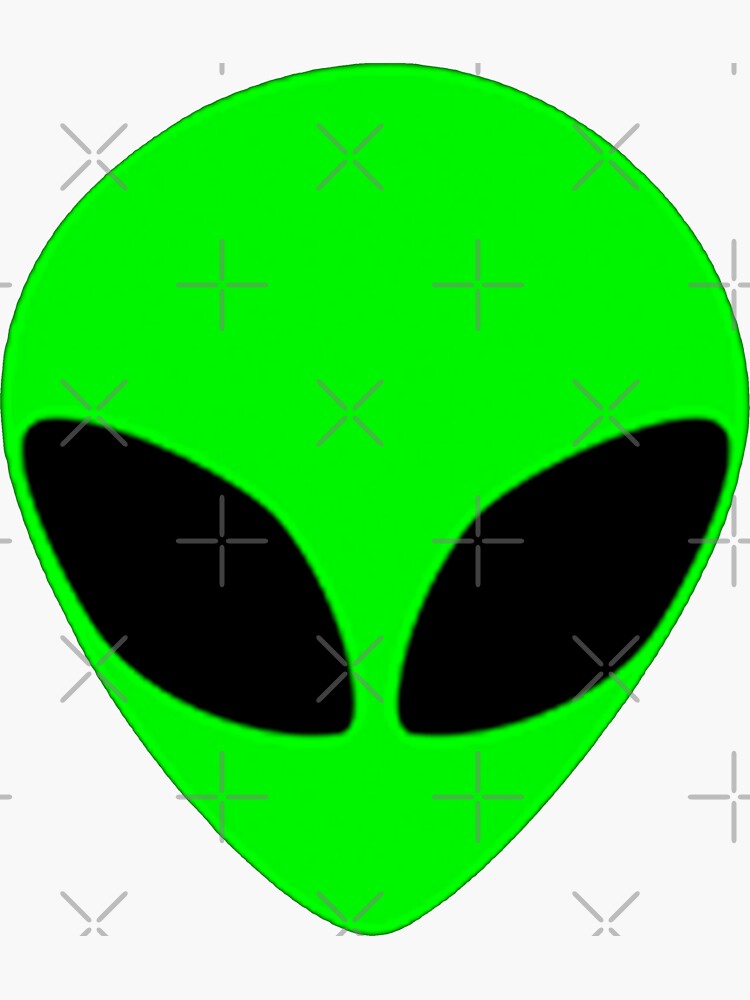 "Alien Head" Sticker for Sale by HighIQshop | Redbubble