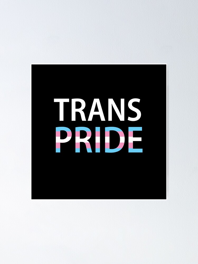 "Trans Pride (Flag Colors)" Poster for Sale by TheTransStyle | Redbubble