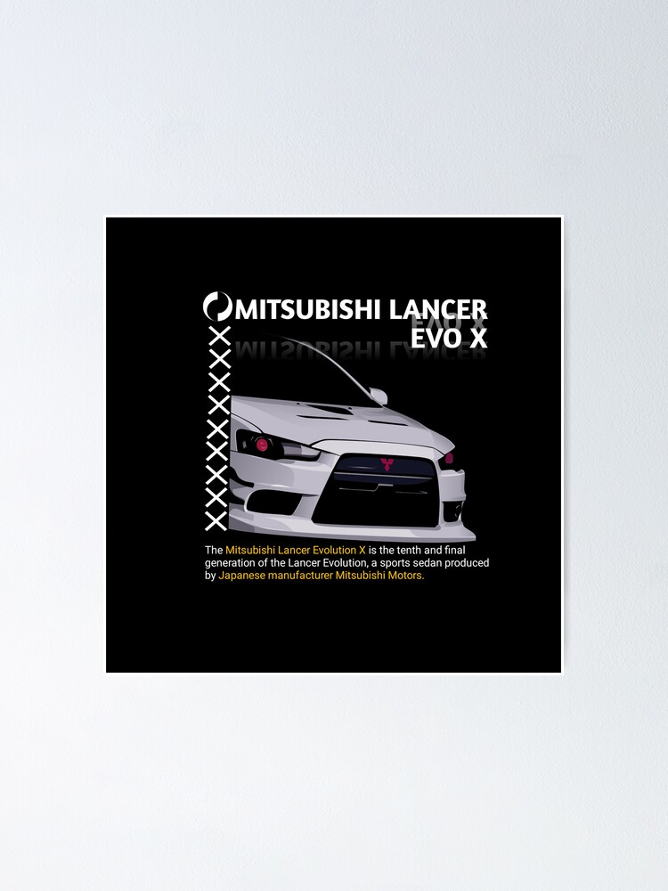"Mitsubishi Lancer Evo X" Poster for Sale by officialaskart | Redbubble