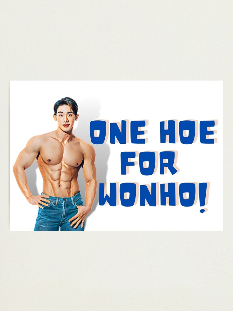 "One Hoe for Wonho - Muscular Shirtless kpop Idol" Photographic Print ...