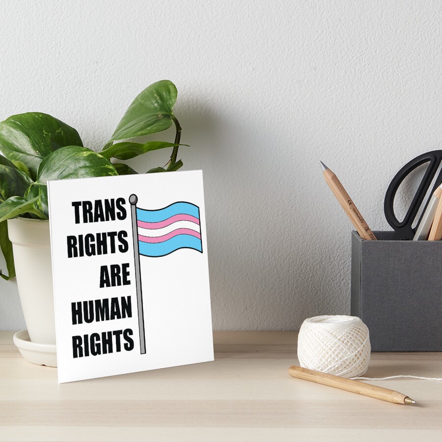 "Trans Rights Are Human Rights (Flag Colors)" Art Board Print for Sale ...