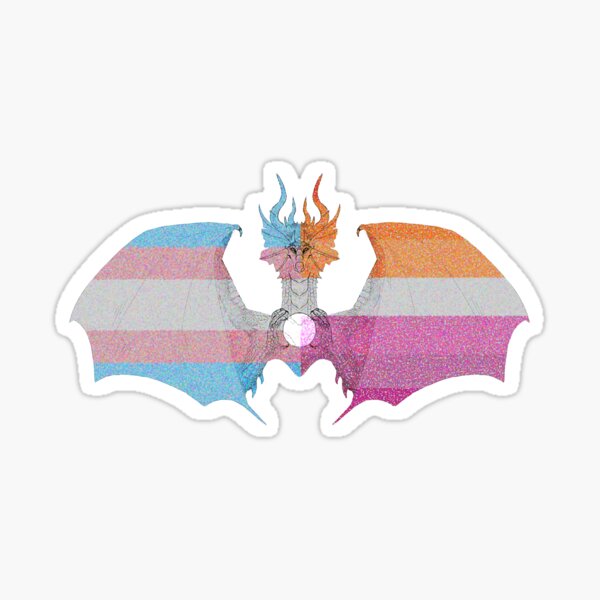 Orb Pondering Dragon Trans Lesbian Pride Sticker For Sale By