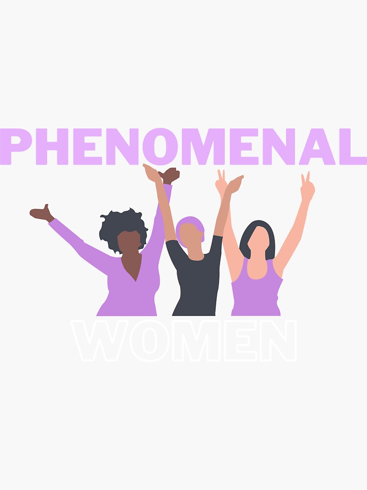 "Phenomenal Woman Design" Sticker for Sale by Halarach | Redbubble