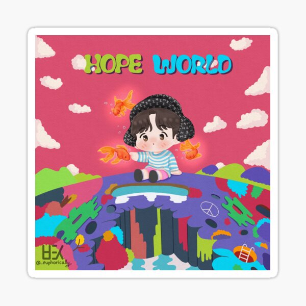"HOPE WORLD" Sticker for Sale by Loona7 | Redbubble
