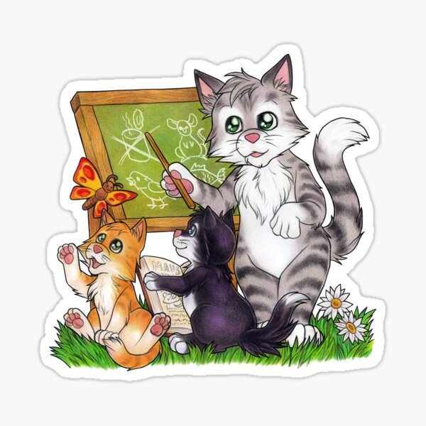 "Cute cat school enrollment teacher gift" Sticker for Sale by ...
