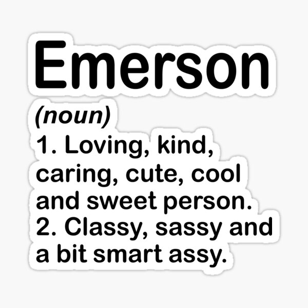 "Emerson Definition Personalized Name Funny Custom Birthday Gift Idea ...