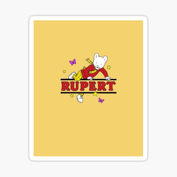 "rupert bear Kids T-Shirt design fuuny rupert bear " Sticker for Sale ...