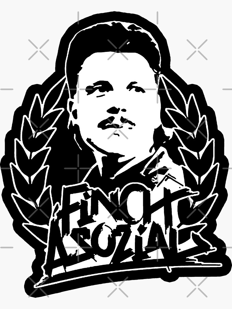 "FiNCH ASOZiAL Klassik Logo" Sticker for Sale by ImSebiSells | Redbubble