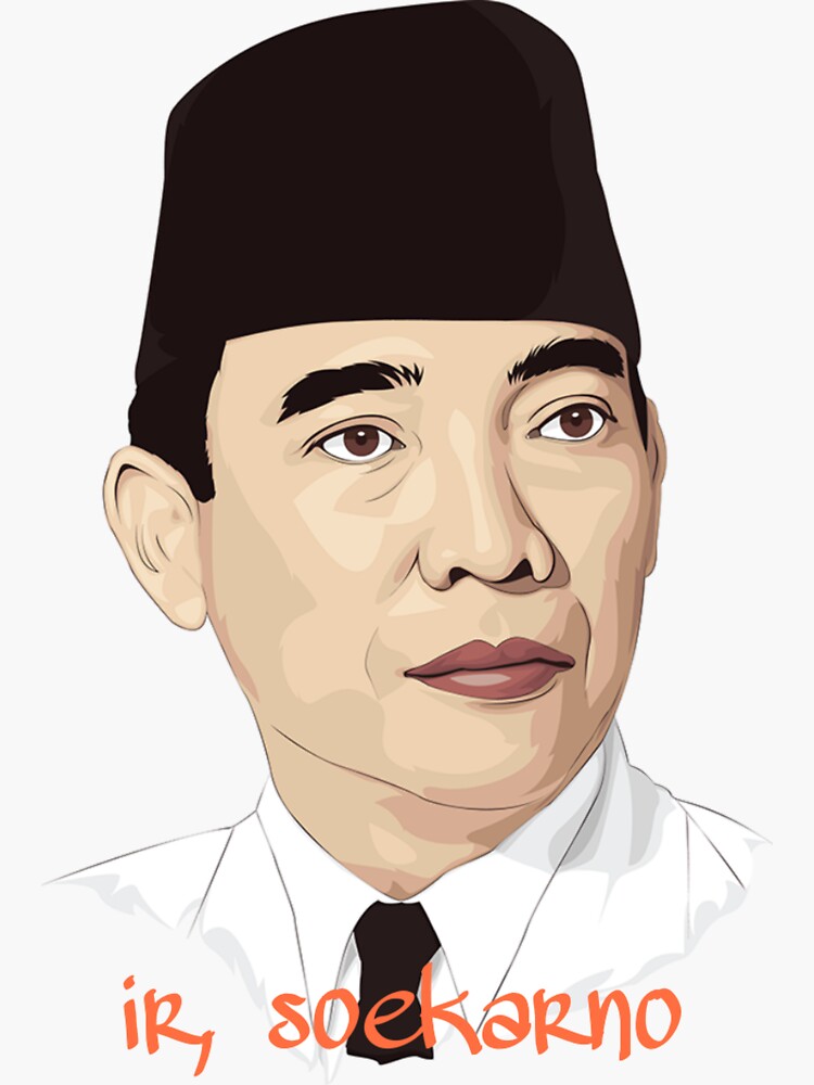 "ir, soekarno, hero , justice, freedome, indonesia, t-shirt" Sticker ...