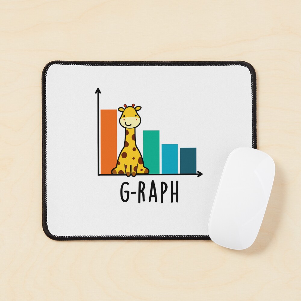 "G-raph Cute Giraffe Graph Puns" Sticker for Sale by punnybone | Redbubble