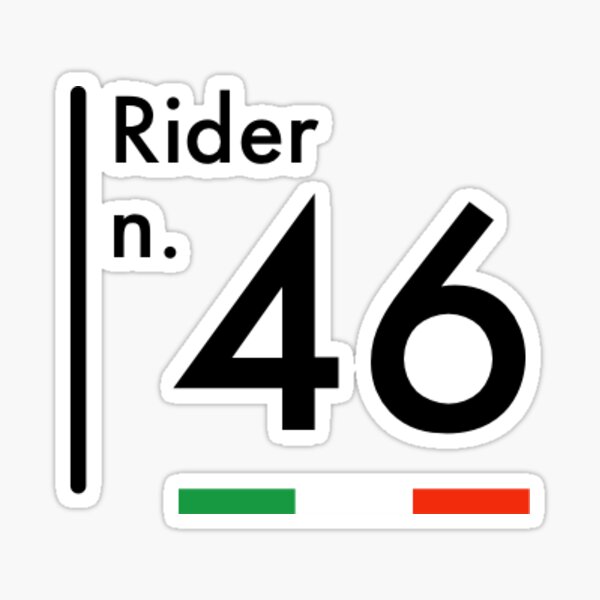 "valentino rossi rider number 46" Sticker for Sale by bonvi9 | Redbubble