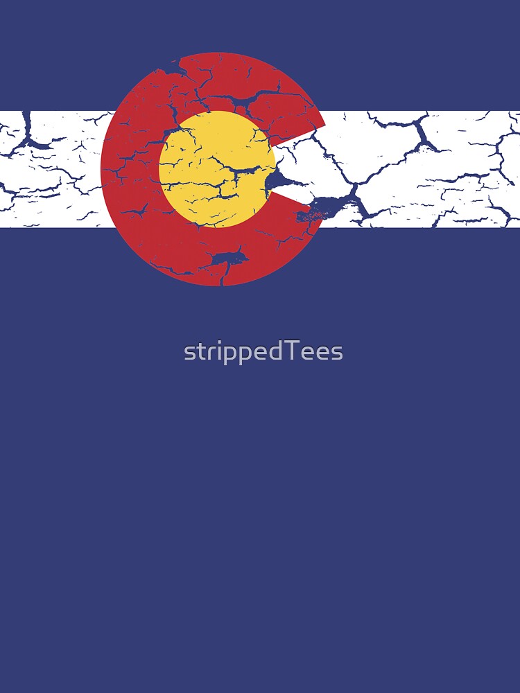 "COLORADO STATE FLAG DISTRESSED T-shirt / Vintage Look" T-shirt for ...