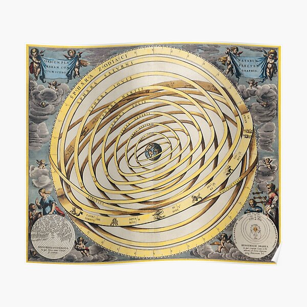 "Old sky map depicting boreal and austral hemispheres with ...