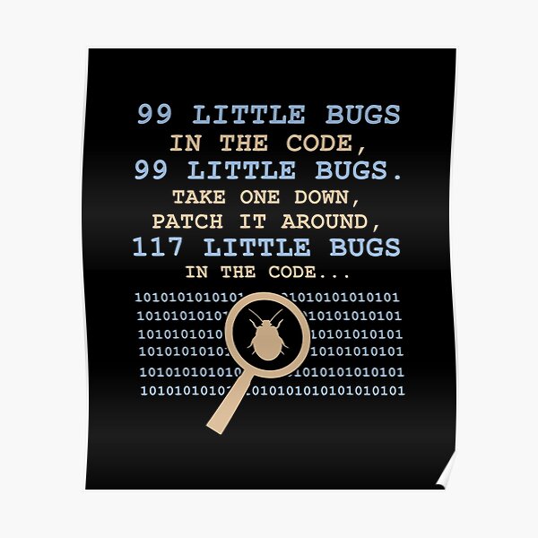 "6 Stages of Debugging Bug Coding Computer Programmer" Poster for Sale ...