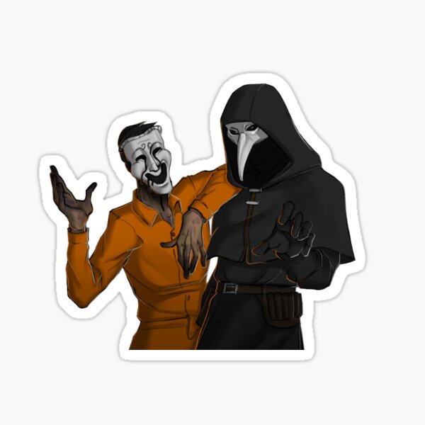 "SCP 035 and SCP 049" Sticker for Sale by InajeExe | Redbubble