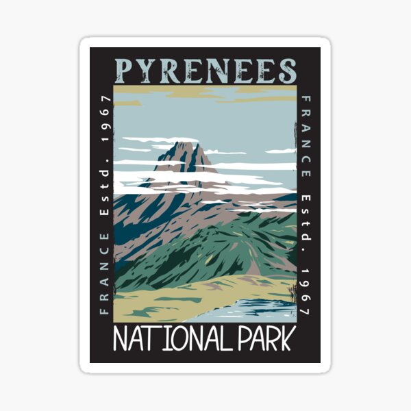 "Pyrenees National Park France Distressed" Sticker for Sale by ...
