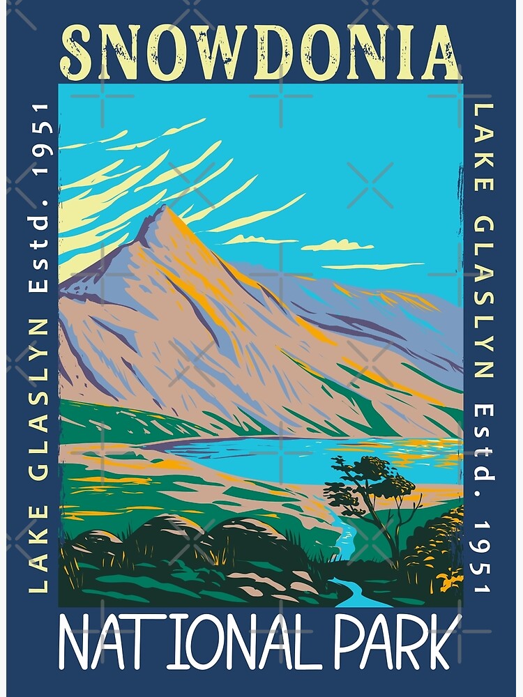 "Snowdonia National Park Wales Lake Glaslyn Distressed" Poster for Sale ...