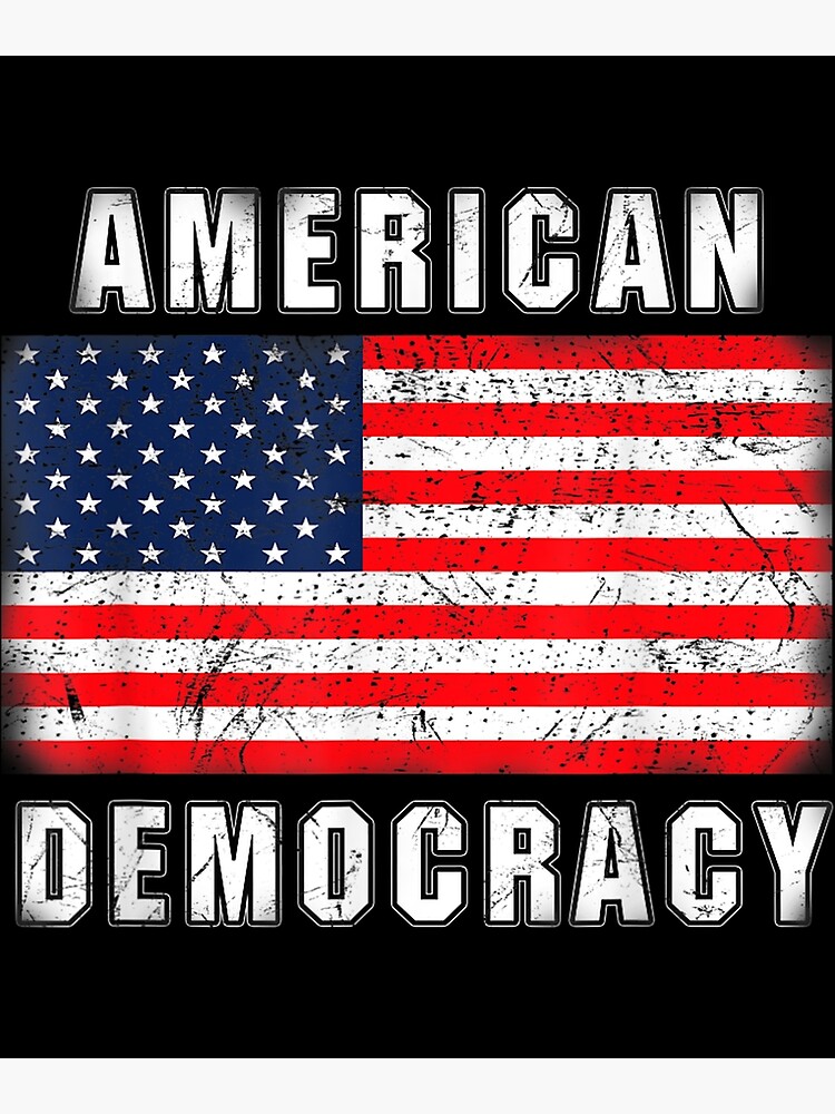 "American Democracy US Flag Patriotic Cool Vintage Style" Poster for ...